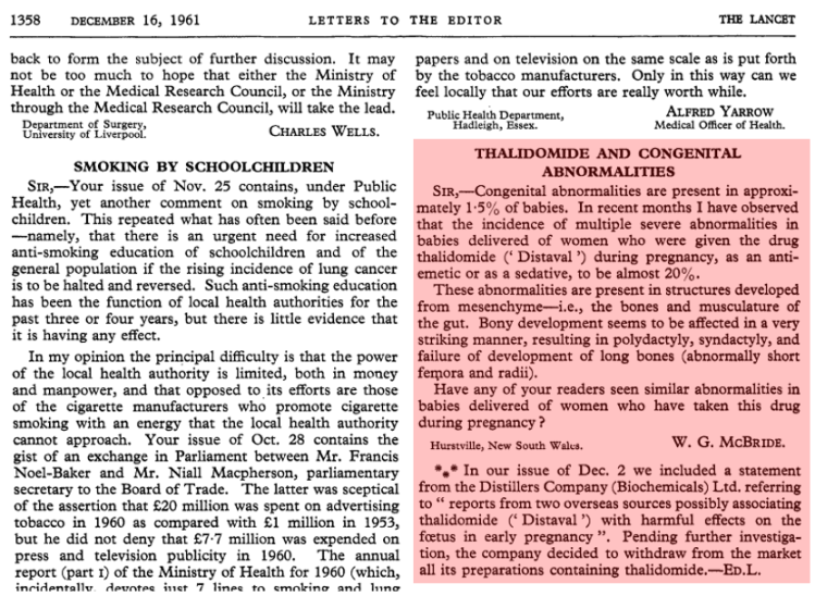 Episode 83 – Thalidomide Embryopathy – The Curious Clinicians